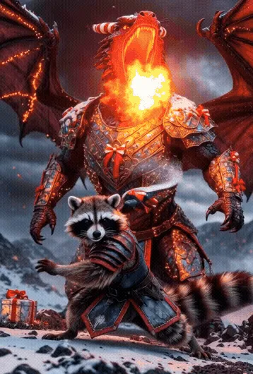 Bandit The Dragonriders of Base Saves Christmas - Collection | OpenSea