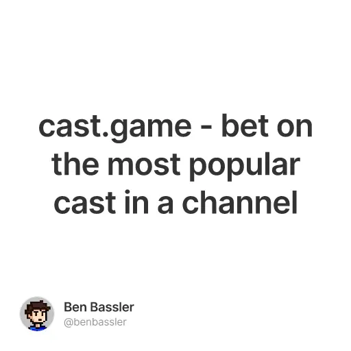 cast.game - bet on the most popular cast in a channel - Collection ...