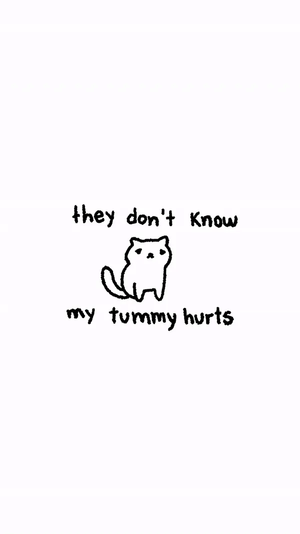 my tummy hurts by poorly drawn cats - Collection | OpenSea