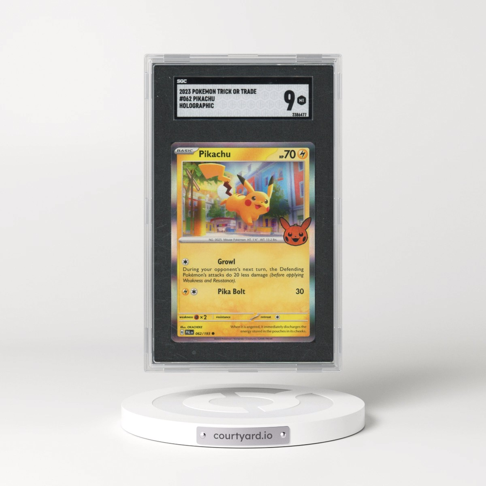 2023 Pokémon Trick or Trade #062 Pikachu (SGC 9 MINT) - メルカリNFT